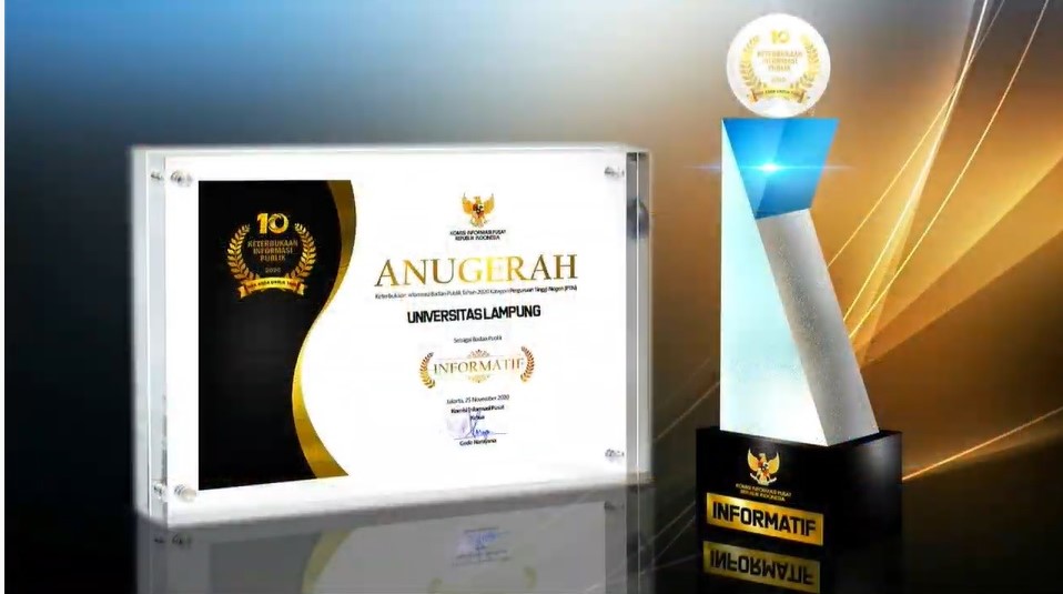 Unila Raih Anugerah KIP 2020 Kategori Informatif - Universitas Lampung