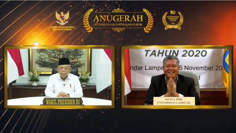 Unila Raih Anugerah KIP 2020 Kategori Informatif - Universitas Lampung