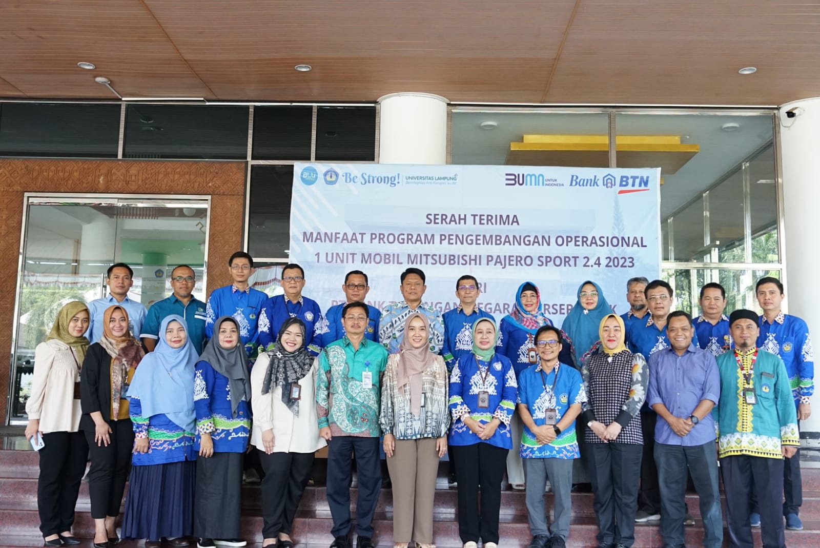 Unila Terima CSR 1 Unit Pajero Sport dalam PPO Bank BTN - Universitas Lampung