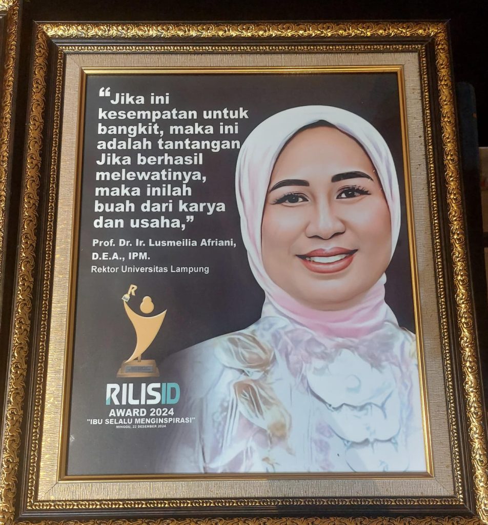 Rektor Raih Penghargaan Rilis.id Award - Universitas Lampung