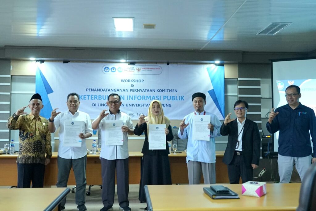 Unila Gelar Workshop dan Teken Komitmen Keterbukaan Informasi Publik - Universitas Lampung