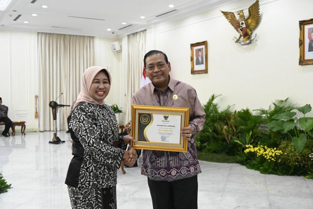Unila Peringkat Empat Terbaik Nasional Anugerah KIP 2023 Kategori PTN - Universitas Lampung